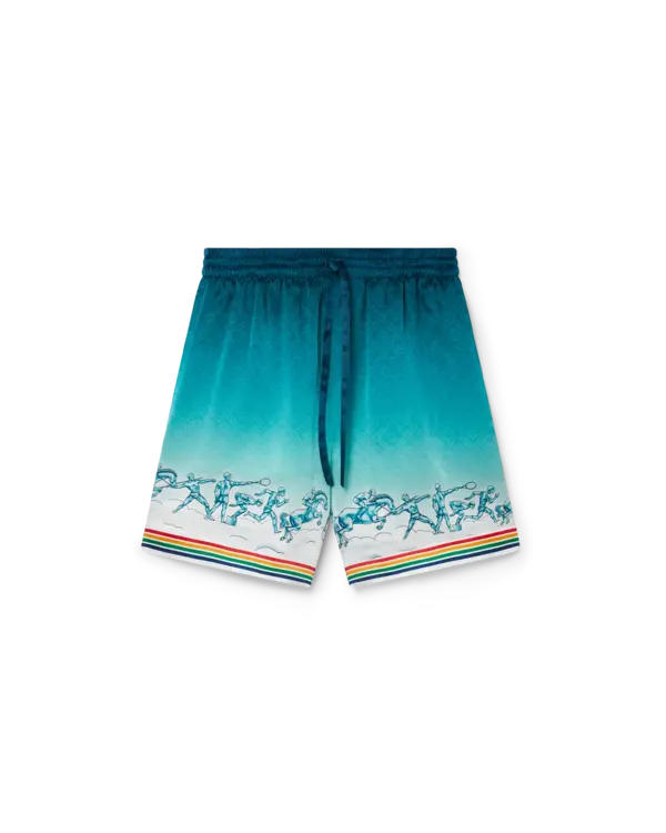Casablanca La Déesse Du Stade' Silk Shorts