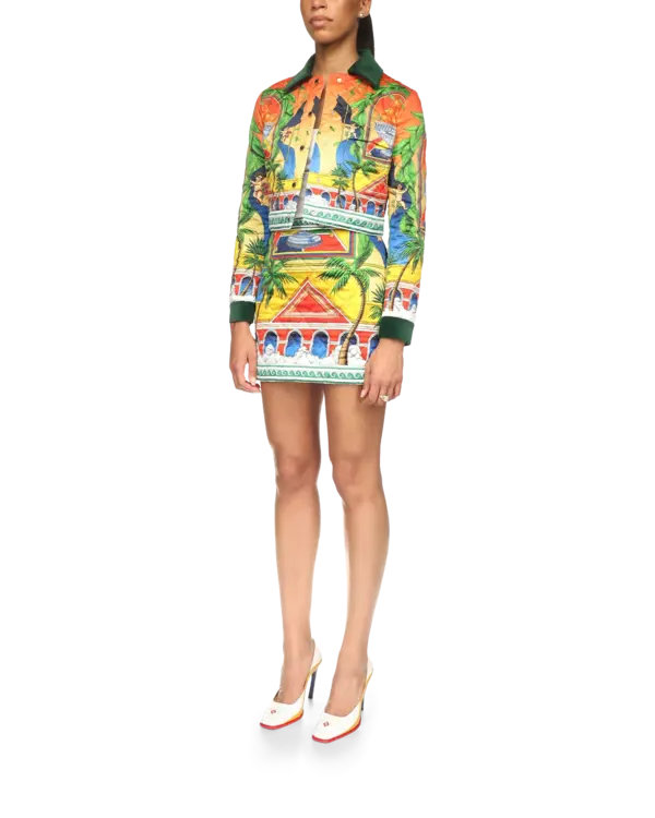 Casablanca Triomphe D'orange Quilted Cropped Jacket