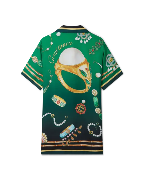 Casablanca La Boite A Bijoux Printed Silk Dress - Multicolor