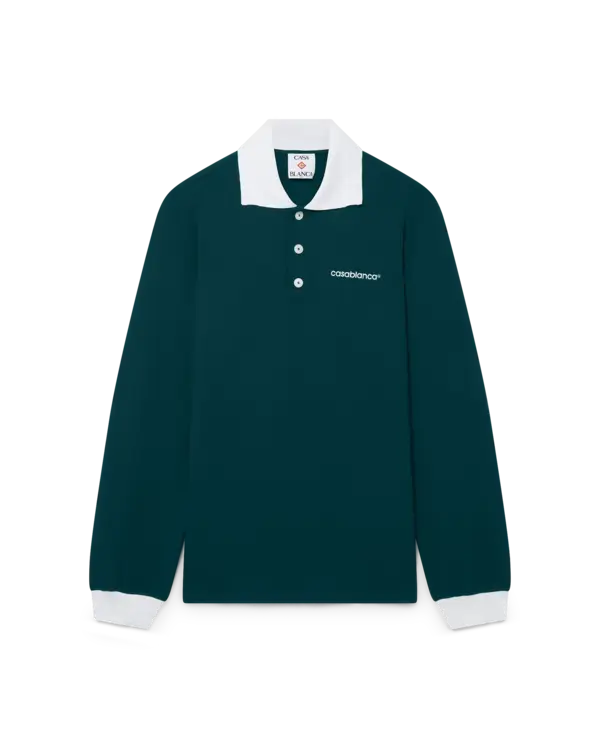 Casablanca Long Sleeve Polo Shirt - Multicolor