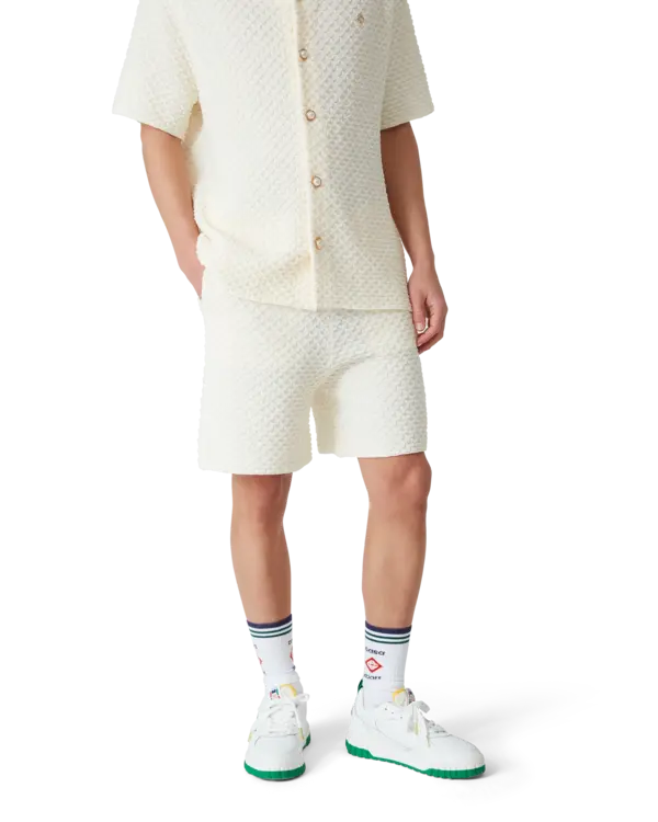 Casablanca Textured Knitted Shorts - Multicolor