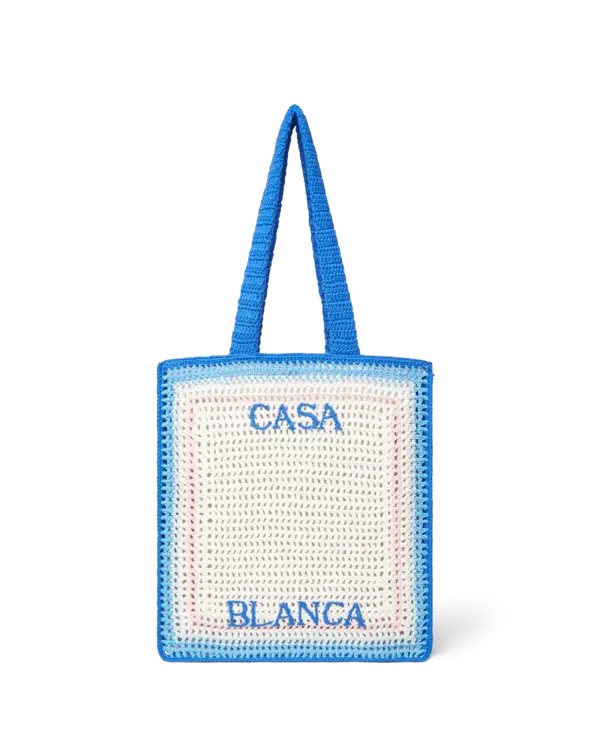 Casablanca Stripe Crochet Tote Bag - Multicolor