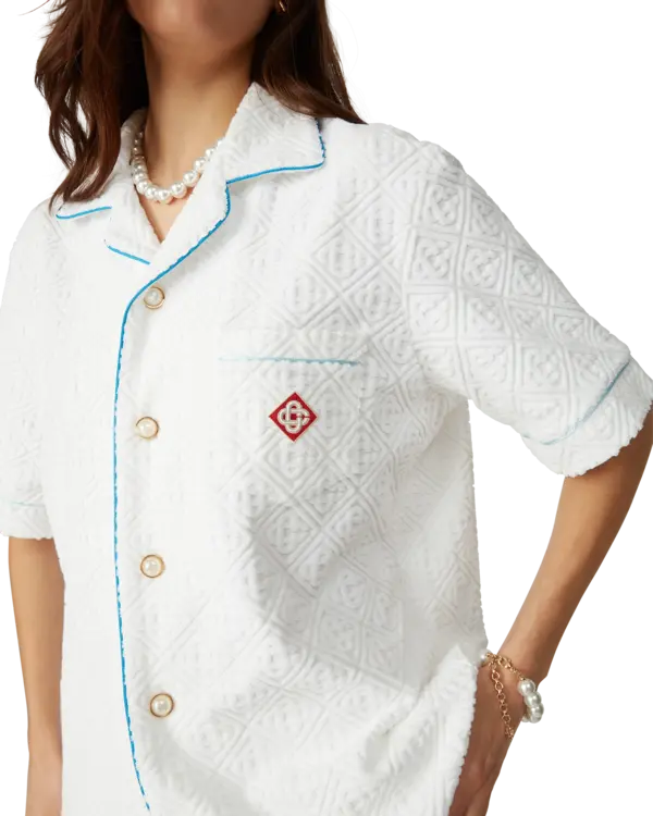 Casablanca Monogram Short Sleeve Towelling Shirt - Multicolor