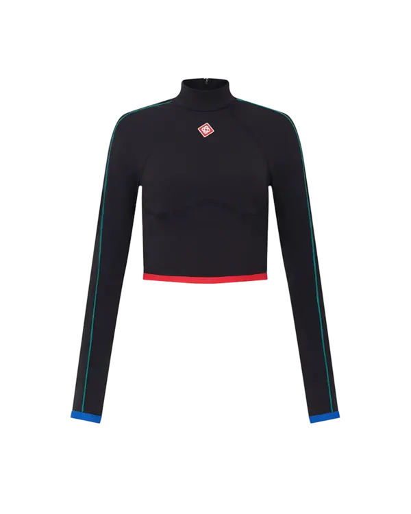 Casablanca Long-sleeve Stretch Sports Top - White