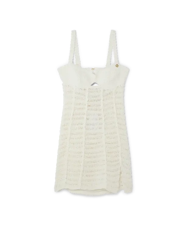 Casablanca Crochet Bustier Mini Dress