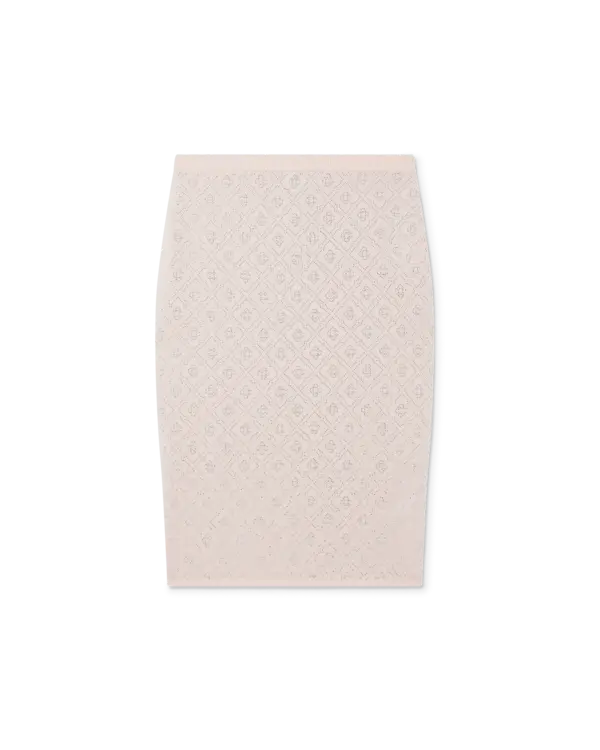 Casablanca Crystal Monogram Knit Skirt - Multicolor