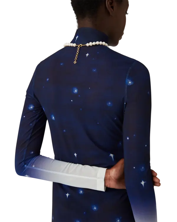 Casablanca Midnight Acropolis Mesh Top
