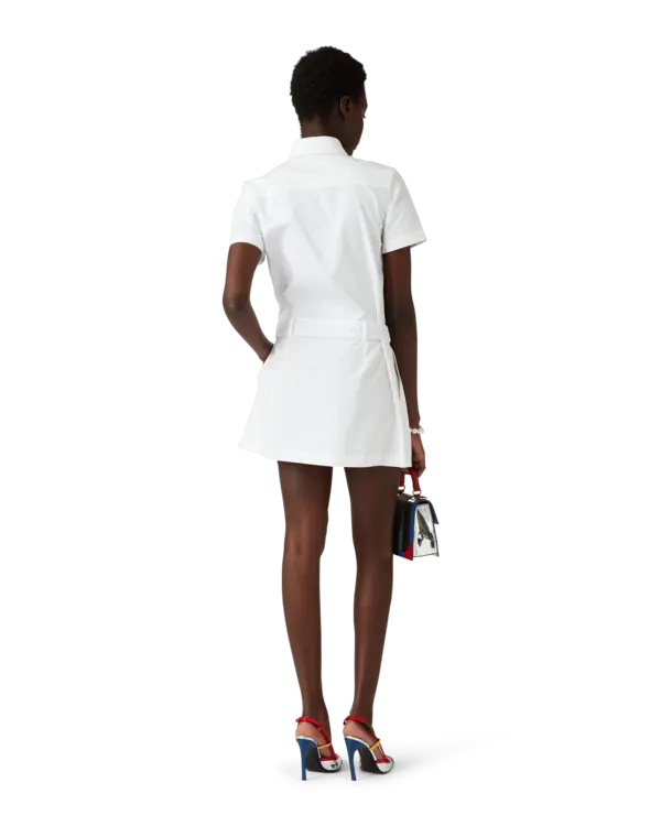 Casablanca Pleated Mini Shirtdress