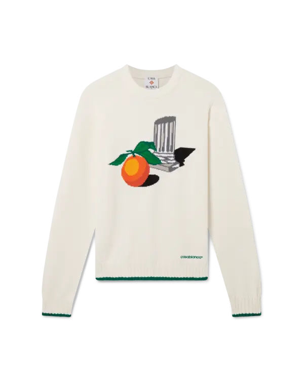 Casablanca Intarsia Jumper - Orange