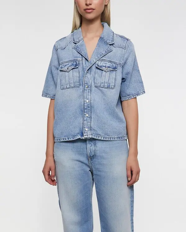GANNI Soft Rigid Denim Shirt