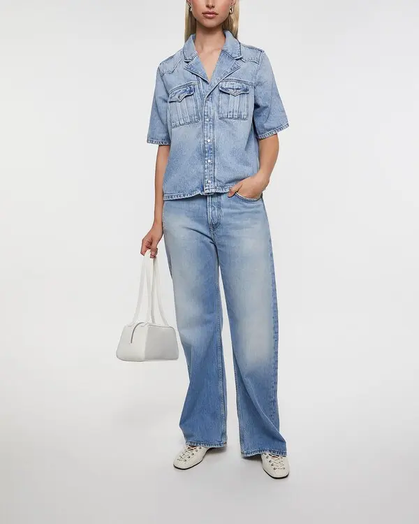 GANNI Soft Rigid Denim Shirt
