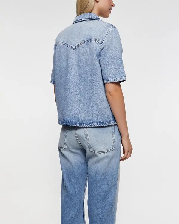 GANNI Soft Rigid Denim Shirt