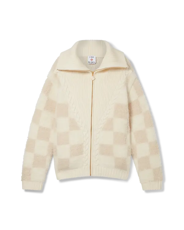 Casablanca Merino Fleece Checked Jacket