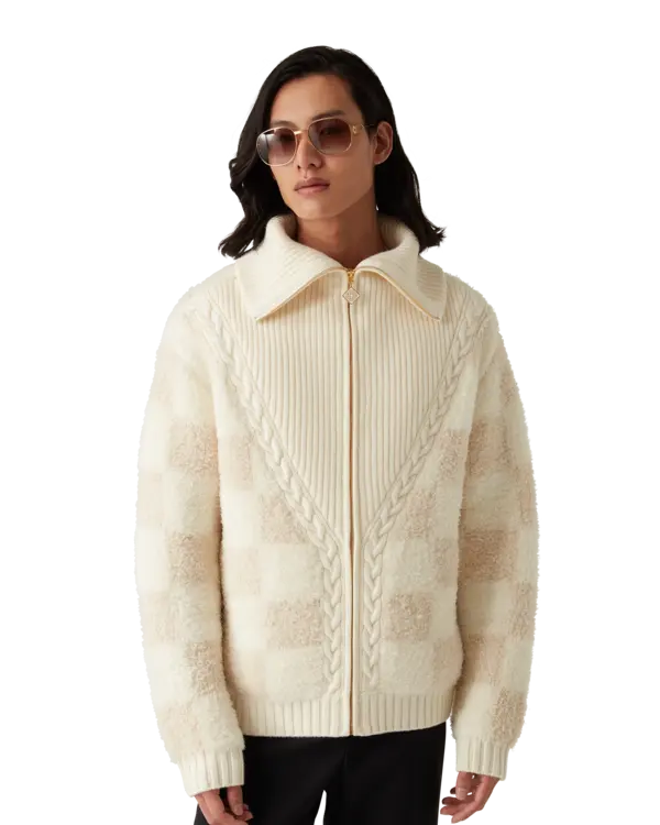 Casablanca Merino Fleece Checked Jacket