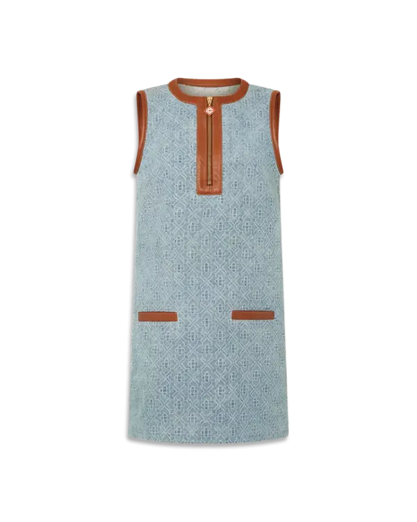 Casablanca Monogram Denim Mini Dress