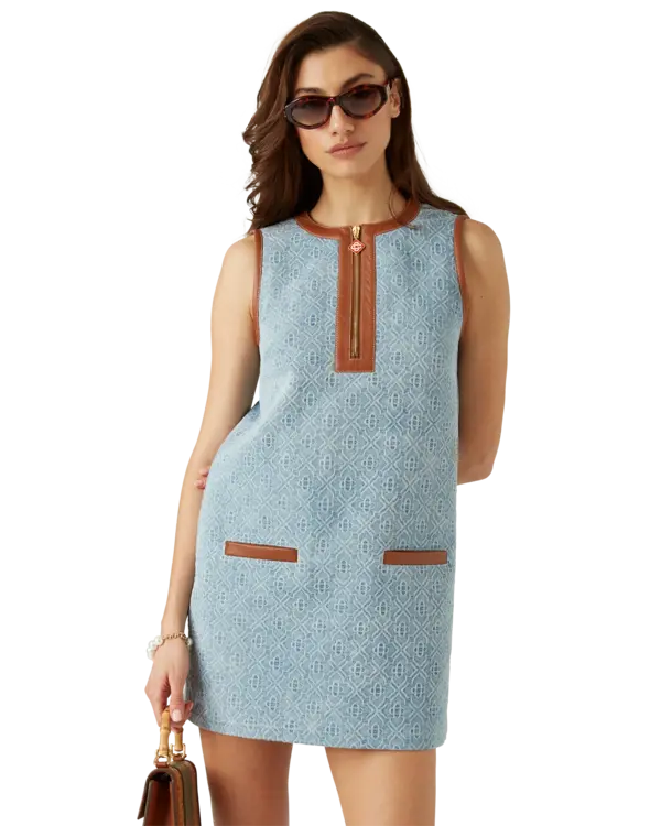 Casablanca Monogram Denim Mini Dress