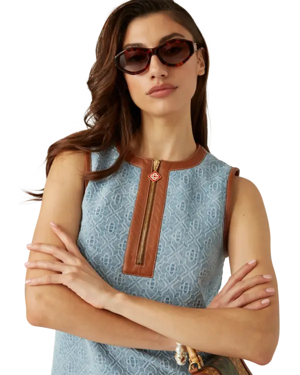 Casablanca Monogram Denim Mini Dress