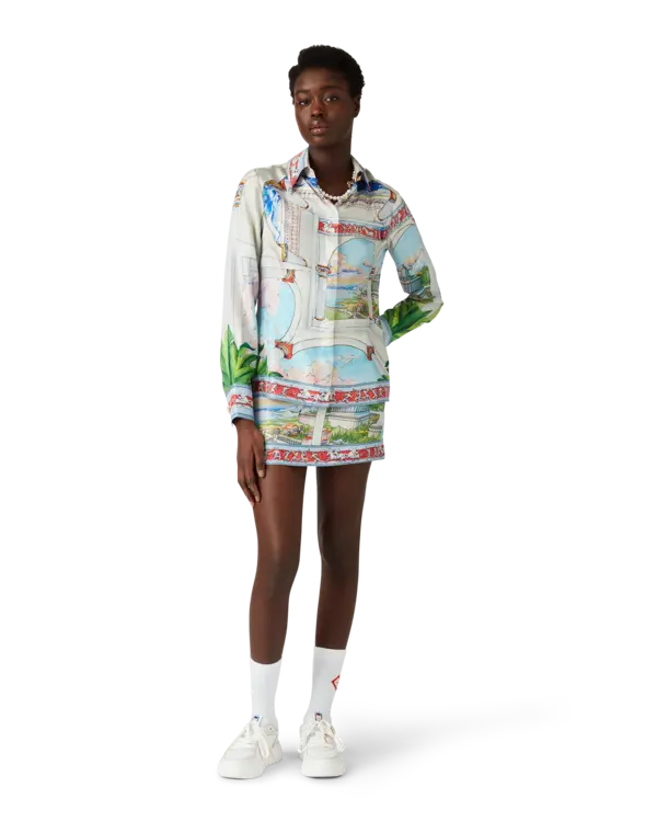 Casablanca Le Passage Long Sleeve Silk Shirt
