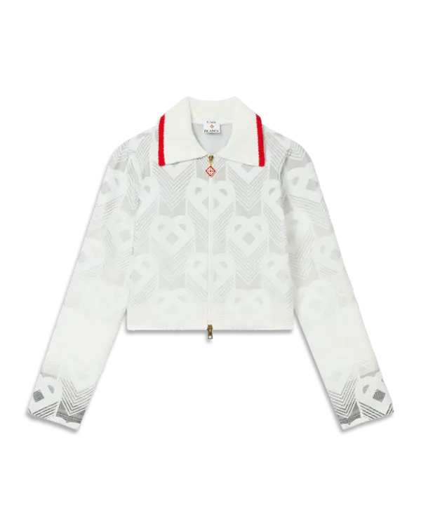 Casablanca Gradient Heart Monogram Towelling Jacket