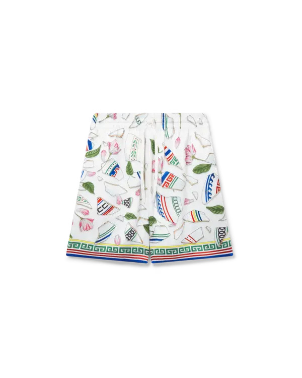 Casablanca Le Vase Brise Silk Shorts - Multicolor