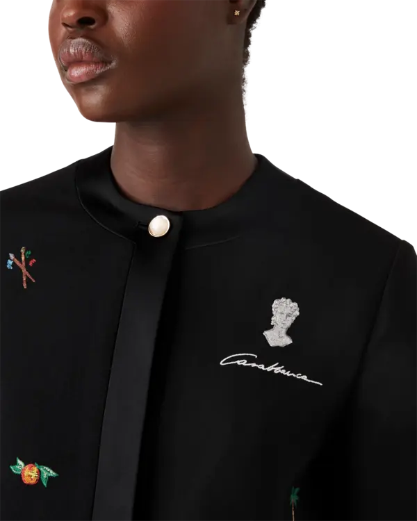 Casablanca Embroidered Wool Tailored Jacket