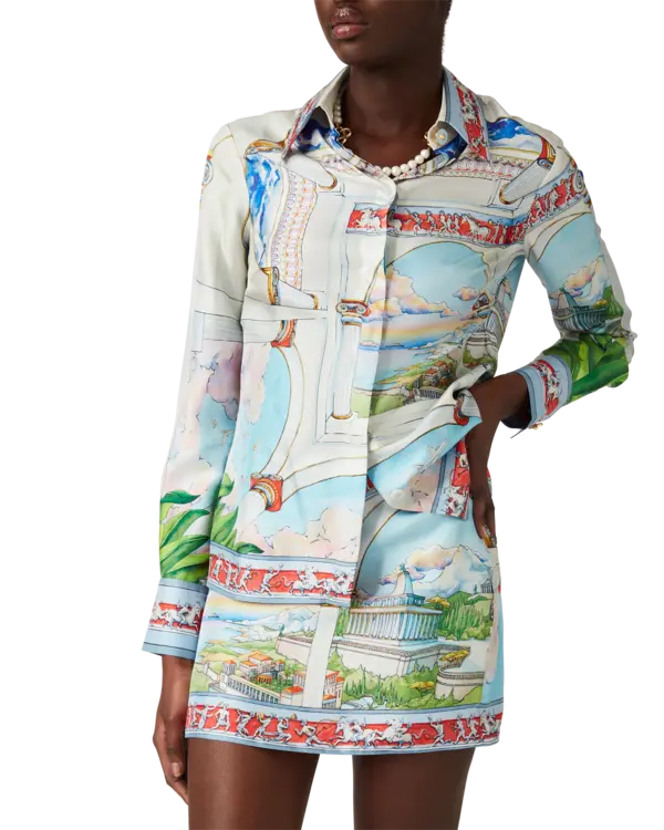 Casablanca Le Passage Silk Mini Skirt