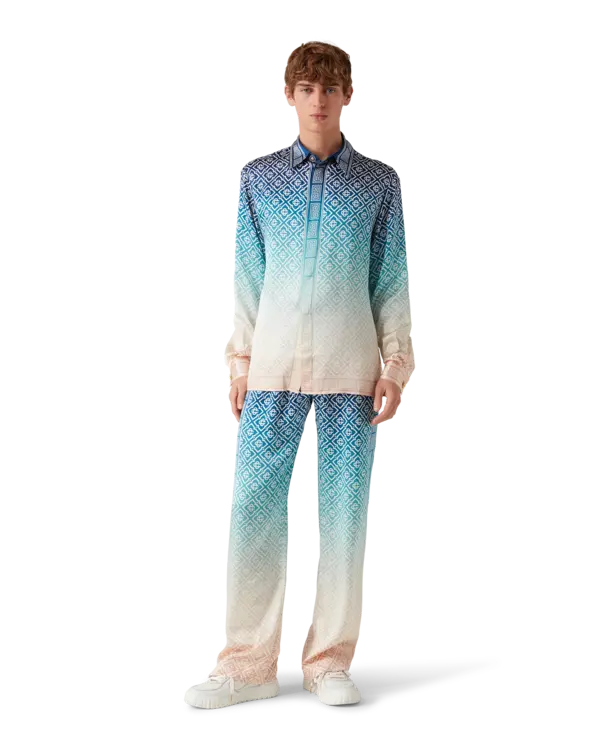 Casablanca Jacquard Gradient Silk Trousers