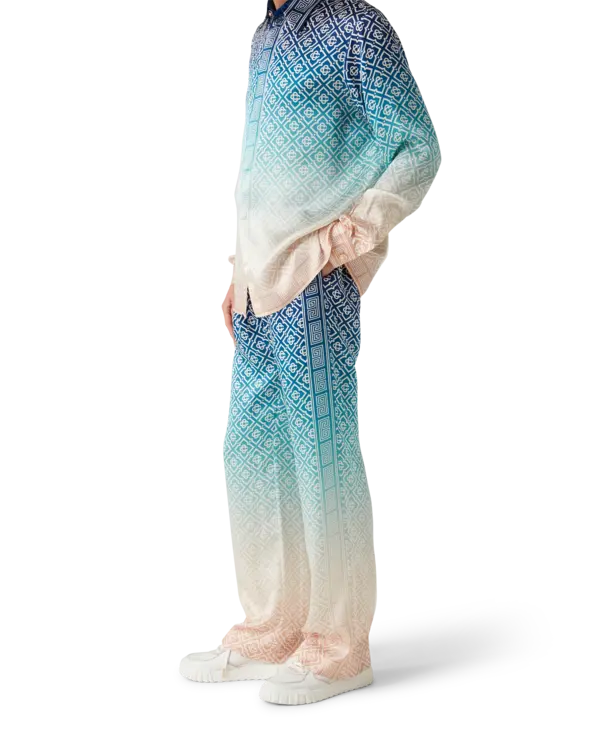 Casablanca Jacquard Gradient Silk Trousers