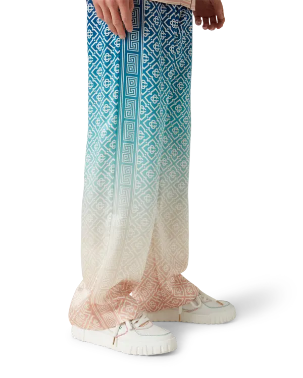 Casablanca Jacquard Gradient Silk Trousers