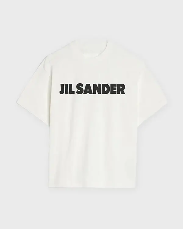 JIL SANDER T-shirt With Logo - Porcelain