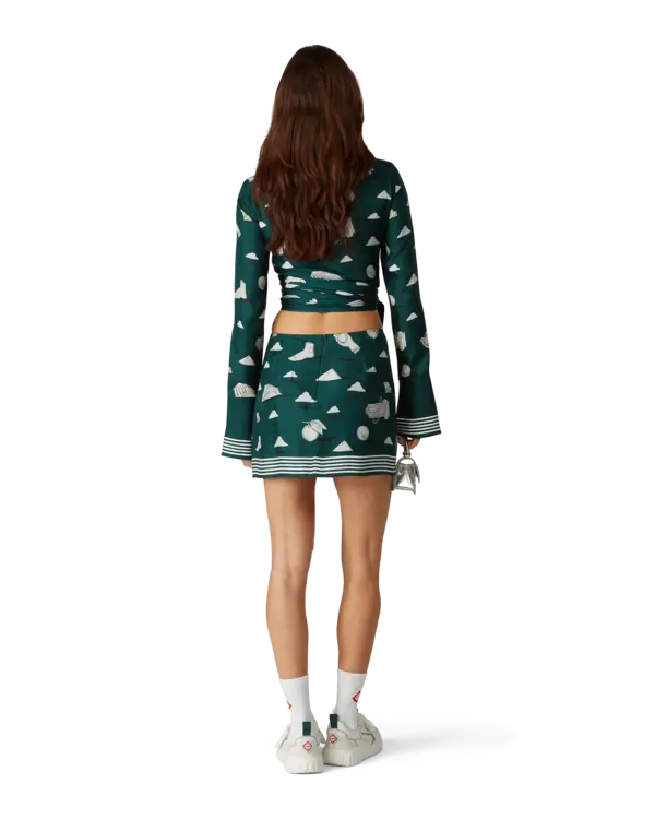 Casablanca Metaphysical Silk Mini Skirt