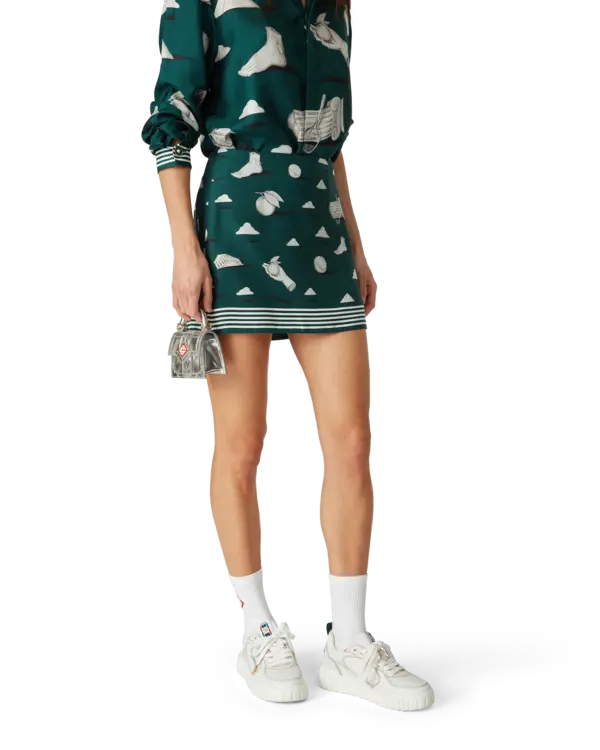Casablanca Metaphysical Silk Mini Skirt