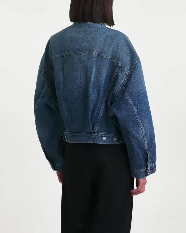 Acne Studios Relaxed Cropped Denim Jacket
