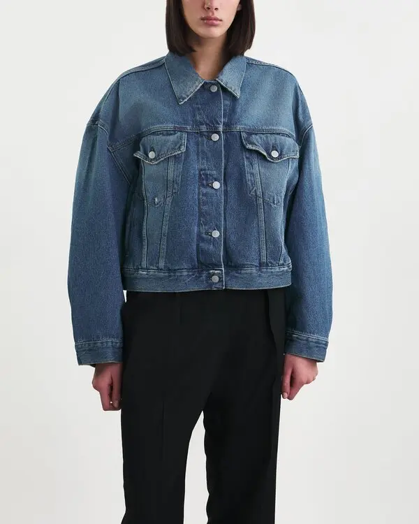 Acne Studios Relaxed Cropped Denim Jacket
