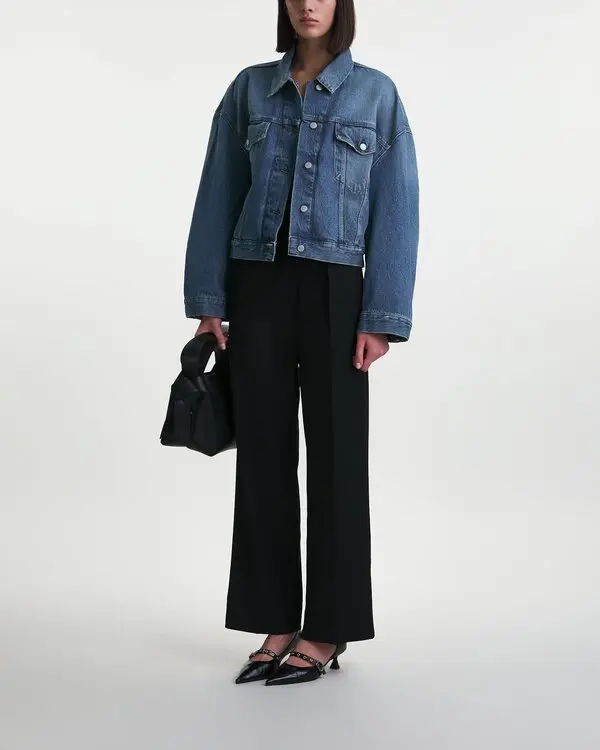 Acne Studios Relaxed Cropped Denim Jacket