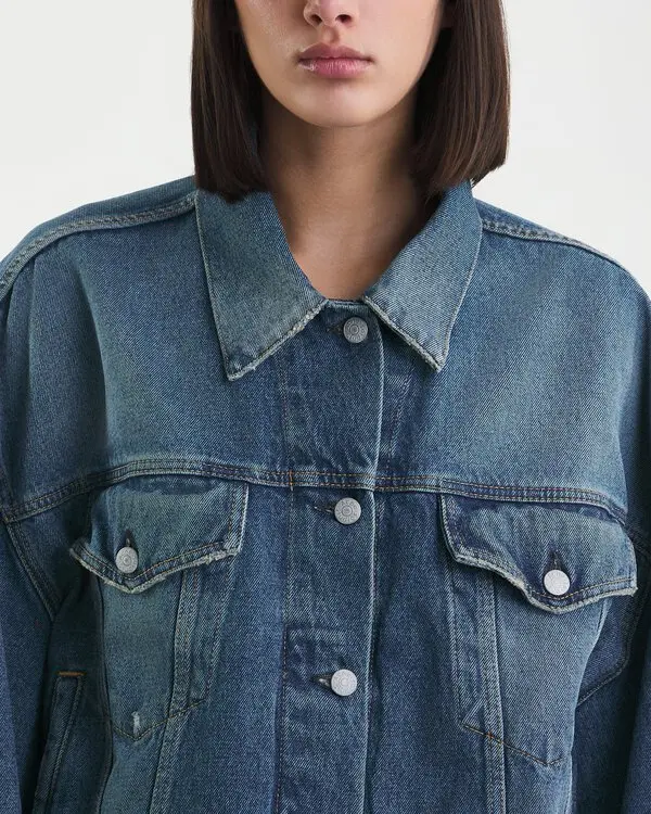 Acne Studios Relaxed Cropped Denim Jacket