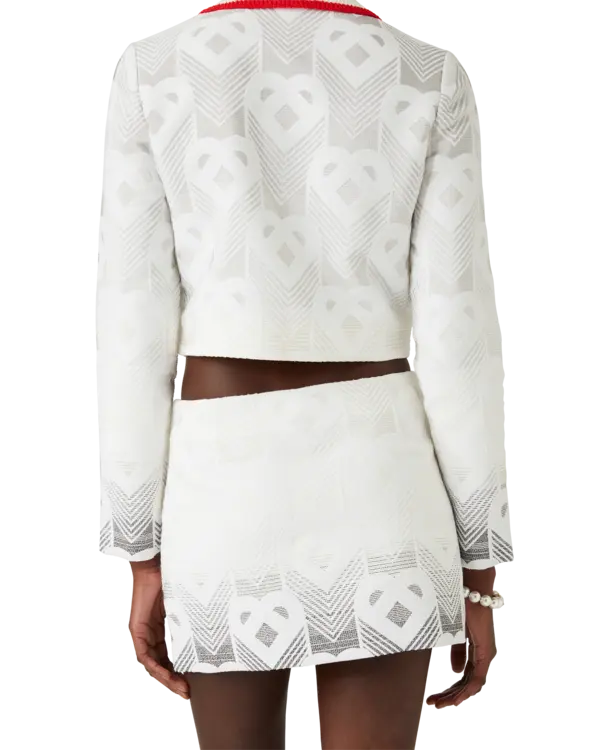 Casablanca Gradient Heart Monogram Towelling Mini Skirt