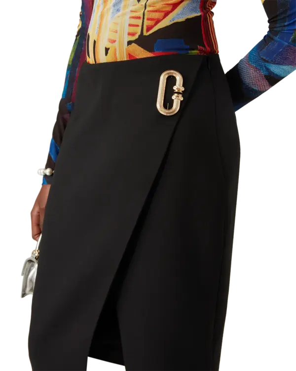 Casablanca Tailored Wrap Skirt