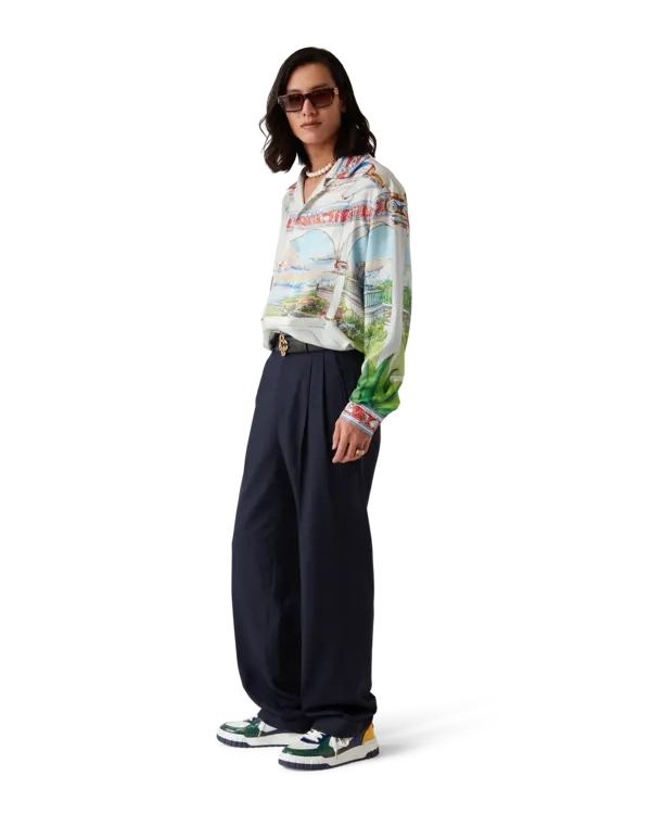 Casablanca Wool Tailored Pleated Trousers - Multicolor