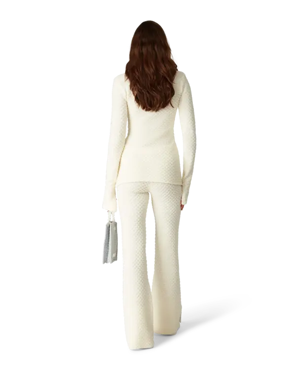Casablanca Textured Knitted Flared Trousers