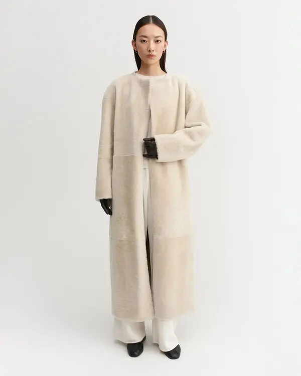 ALMADA Lamb Leather Shearling Coat