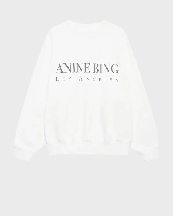 ANINE BING Jaci Los Angeles Sweatshirt - Ivory