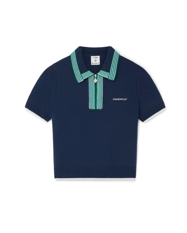 Casablanca Knit Tennis Polo Shirt - Multicolor
