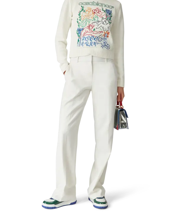 Casablanca Wool Tailored Trousers - Multicolor