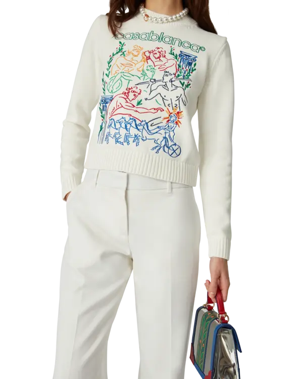 Casablanca Wool Tailored Trousers - Multicolor