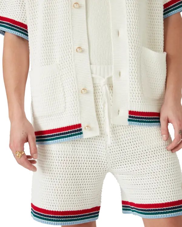 Casablanca Gothic Crochet Shorts - Multicolor