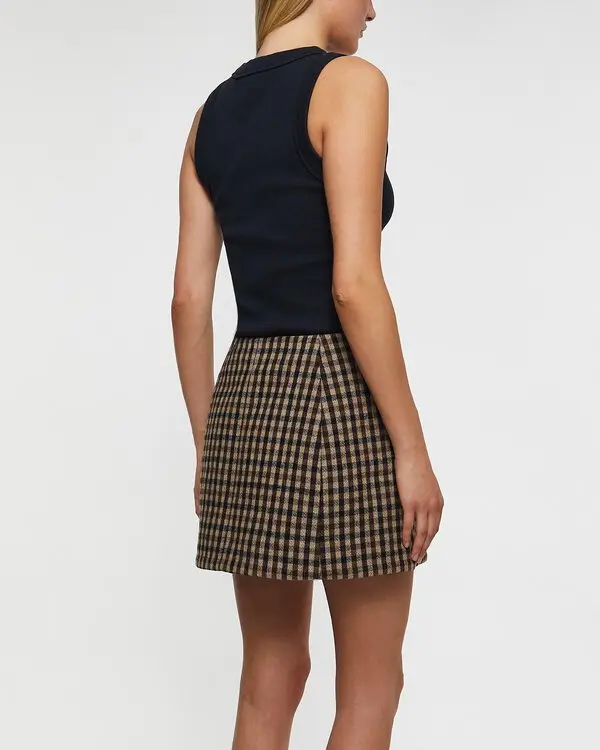GANNI Wool-blend Mini Skirt