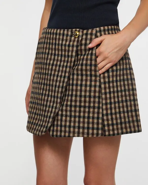 GANNI Wool-blend Mini Skirt
