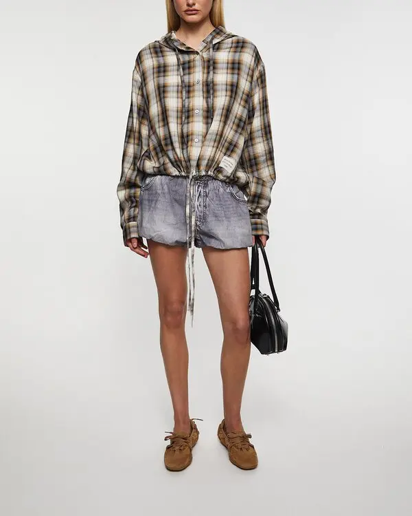 Acne Studios L’oeil Denim Printed Shorts
