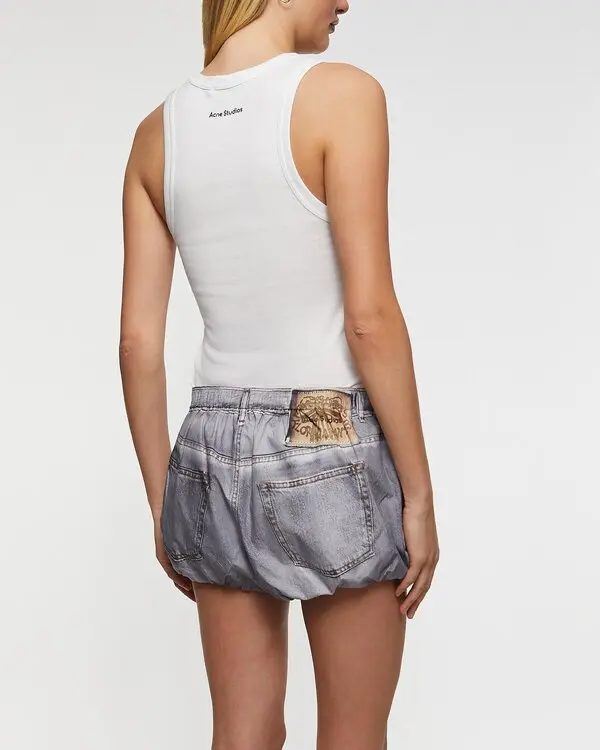 Acne Studios L’oeil Denim Printed Shorts